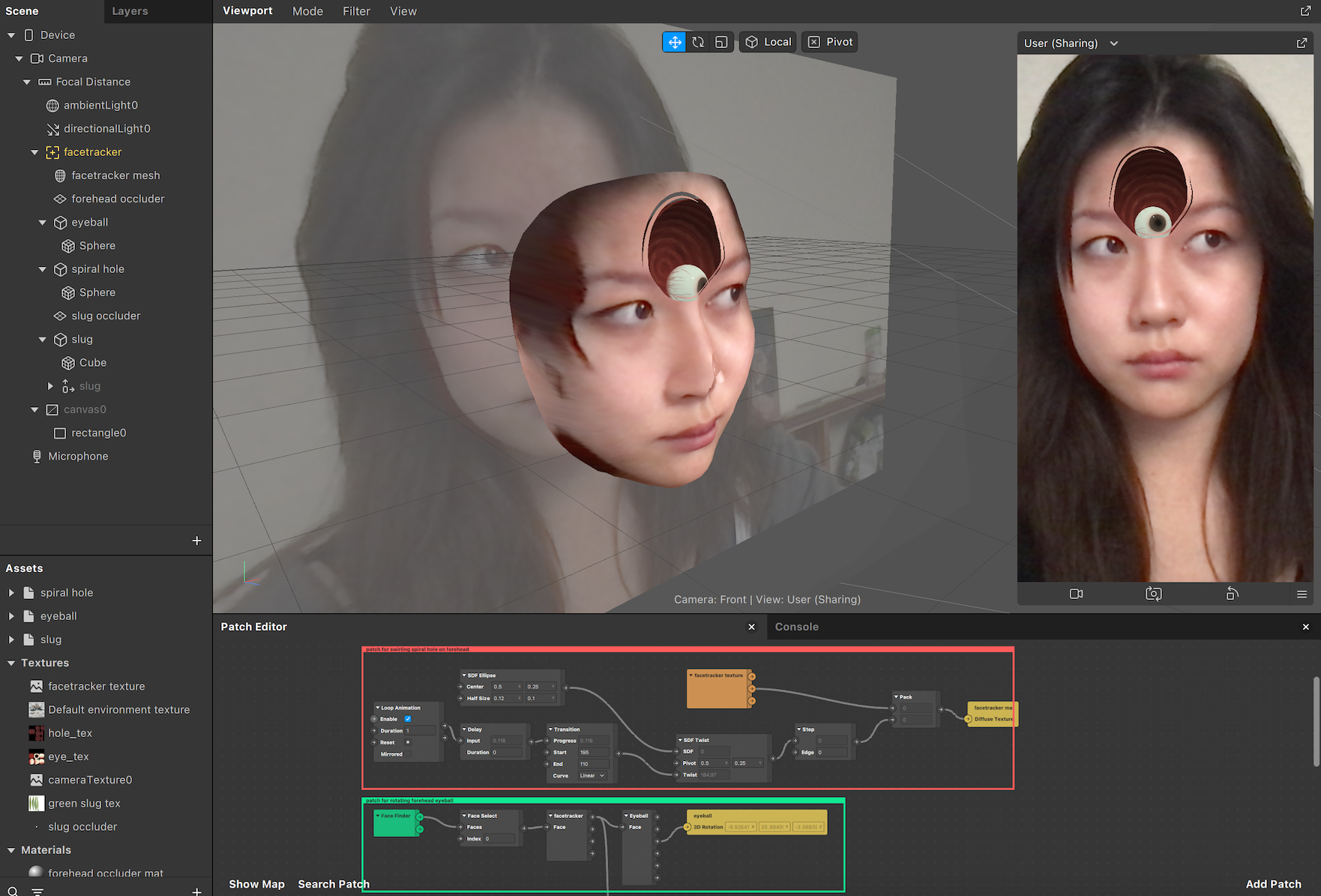ar face filter - vivian young