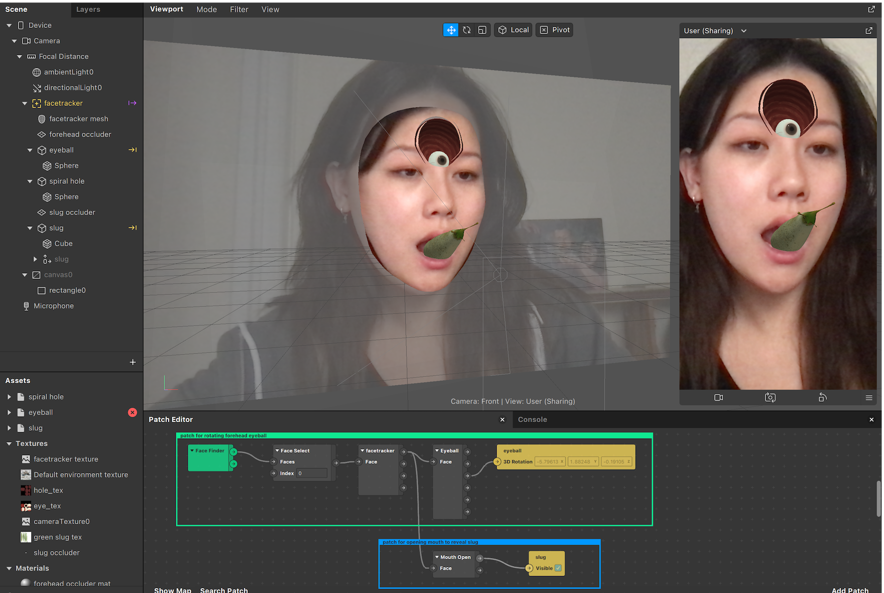 ar face filter - vivian young